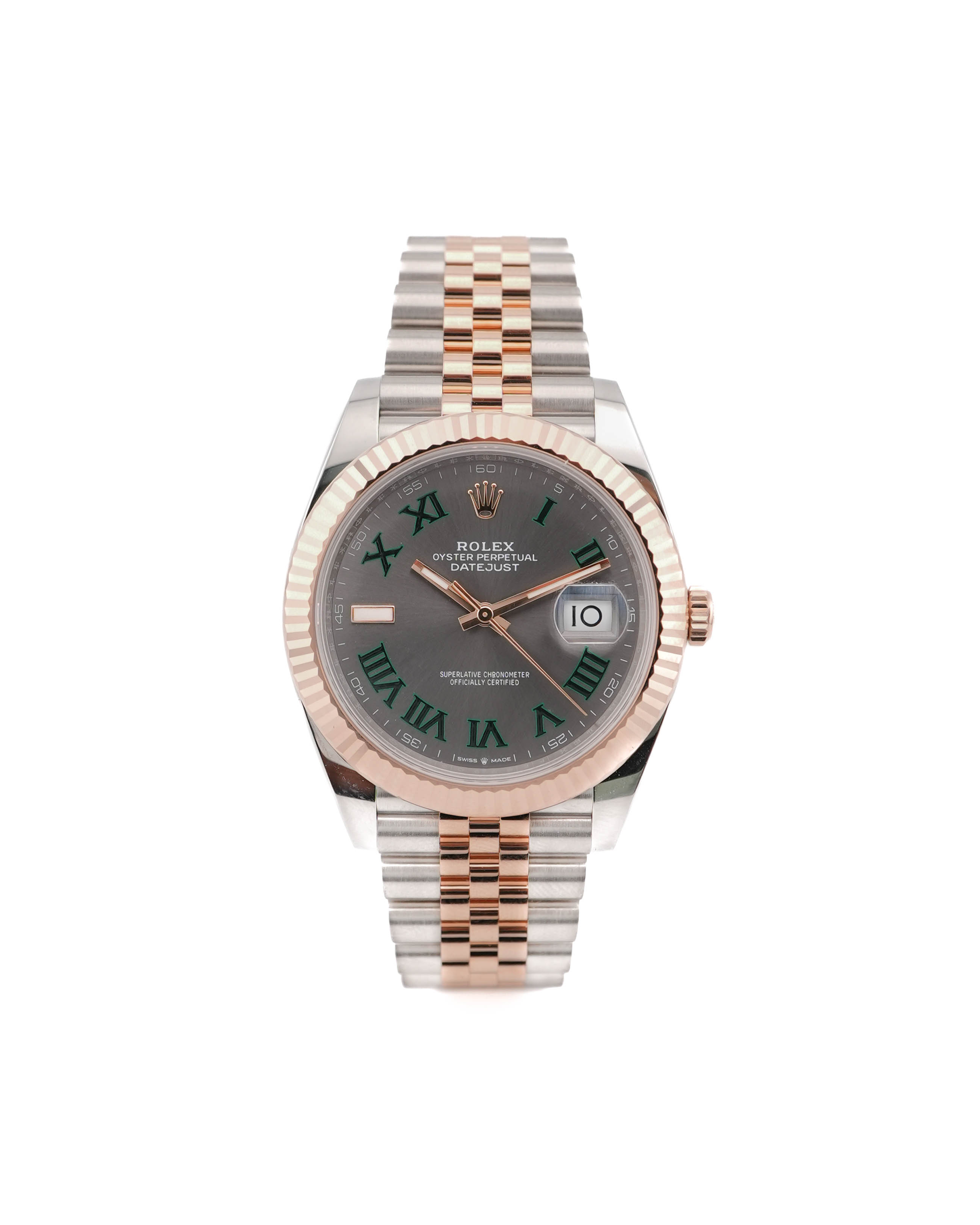 Rolex 126331 Datejust 41 mm 18k Rose Gold Wimbledon Dial Jubilee Brace ...