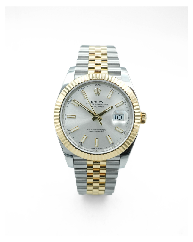 Rolex 126333 Datejust 41 mm Fluted Bezel Silver Index Dial Jubilee Bra ...